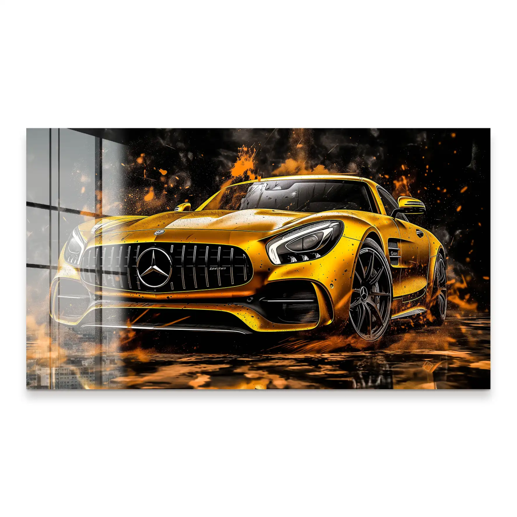 Mercedes AMG GT Modern Style Auto Wand Bild Acrylglas Deko