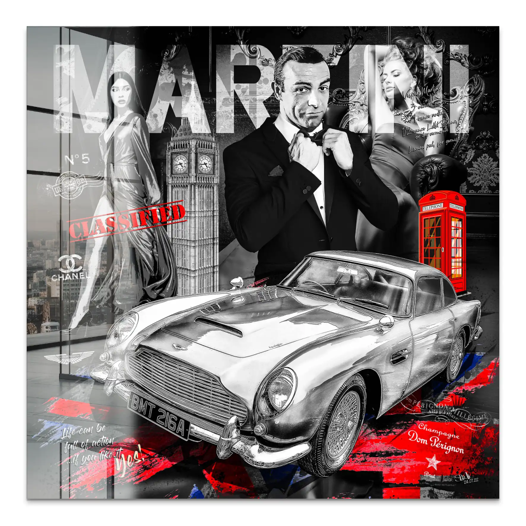 James Bond Martini Connery Style Acrylglas Bild