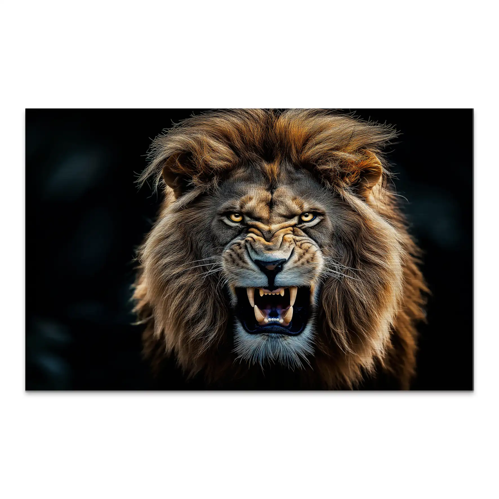 Angry Lion AluDibond Gebürstet