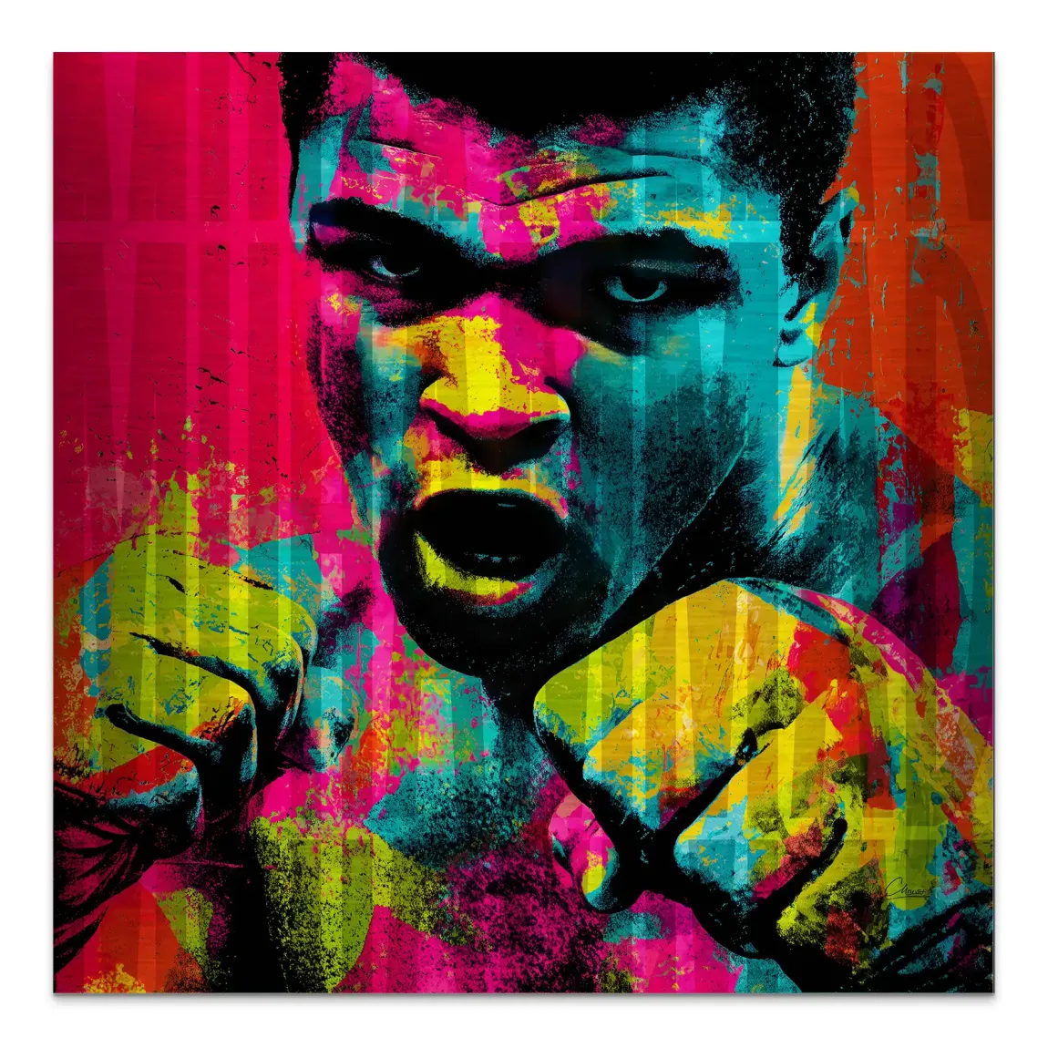 Muhammad Ali The Greatest in Color Alu Gebürstet Bild